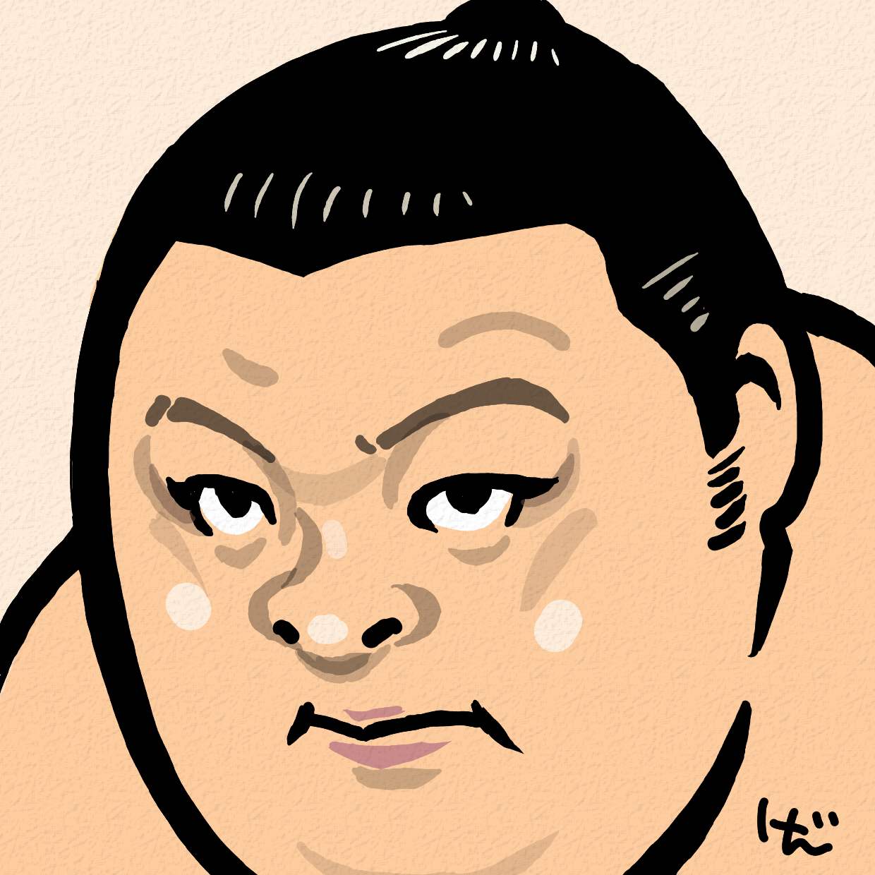 【似顔絵】大の里泰輝関。 - gcouan-plus.com